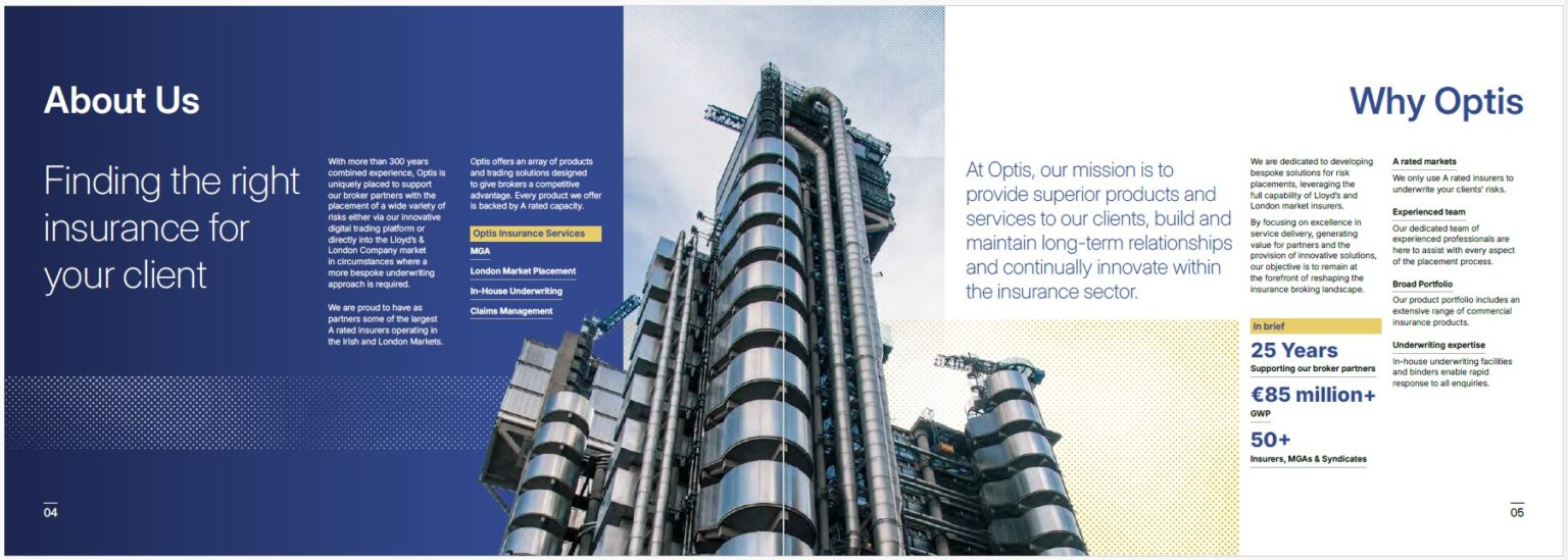 Optis New Company Brochure - Optis Insurance
